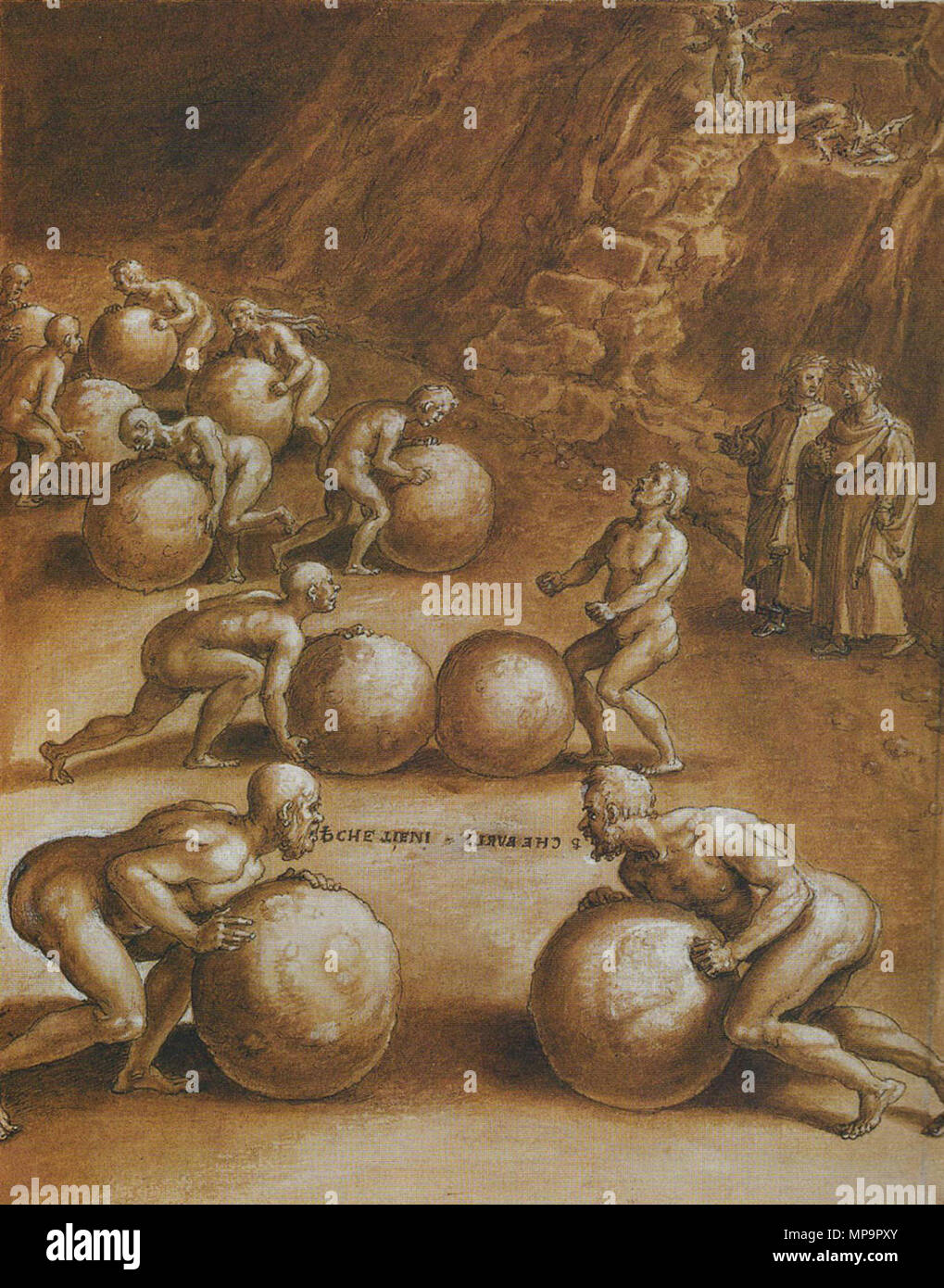 . Abbildung: Dante's Inferno, Canto 7. 1587. Stradanus (1523 - 1605 ...