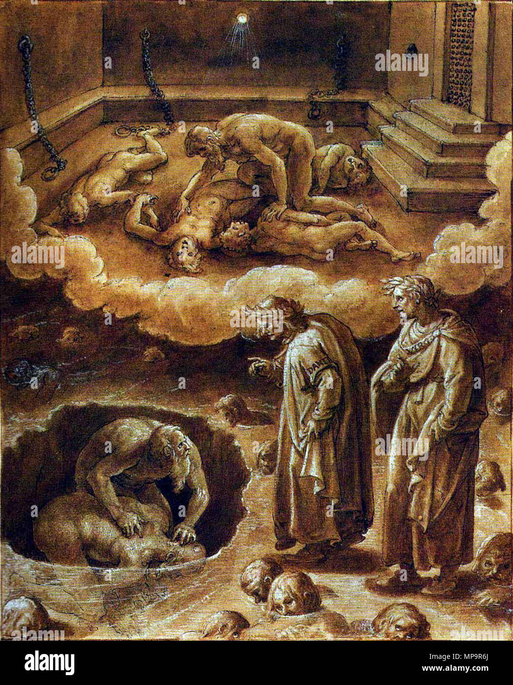 . Abbildung: Dante's Inferno, Canto 33 (1 von 2). 1587. Stradanus (1523 ...