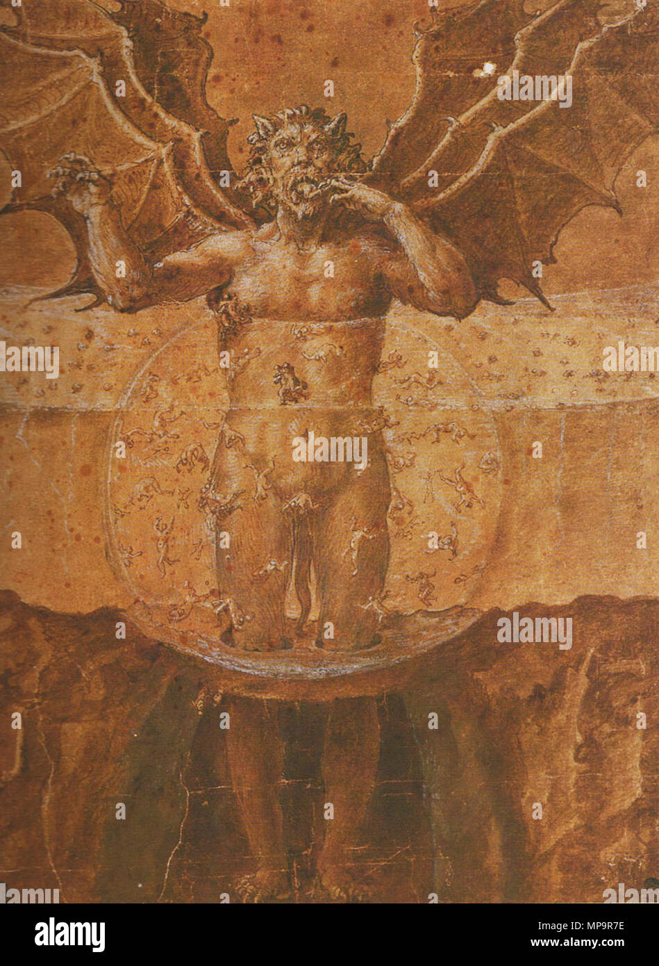 . Abbildung: Dante's Inferno, Canto 34. 1587. Stradanus (1523 - 1605 ...