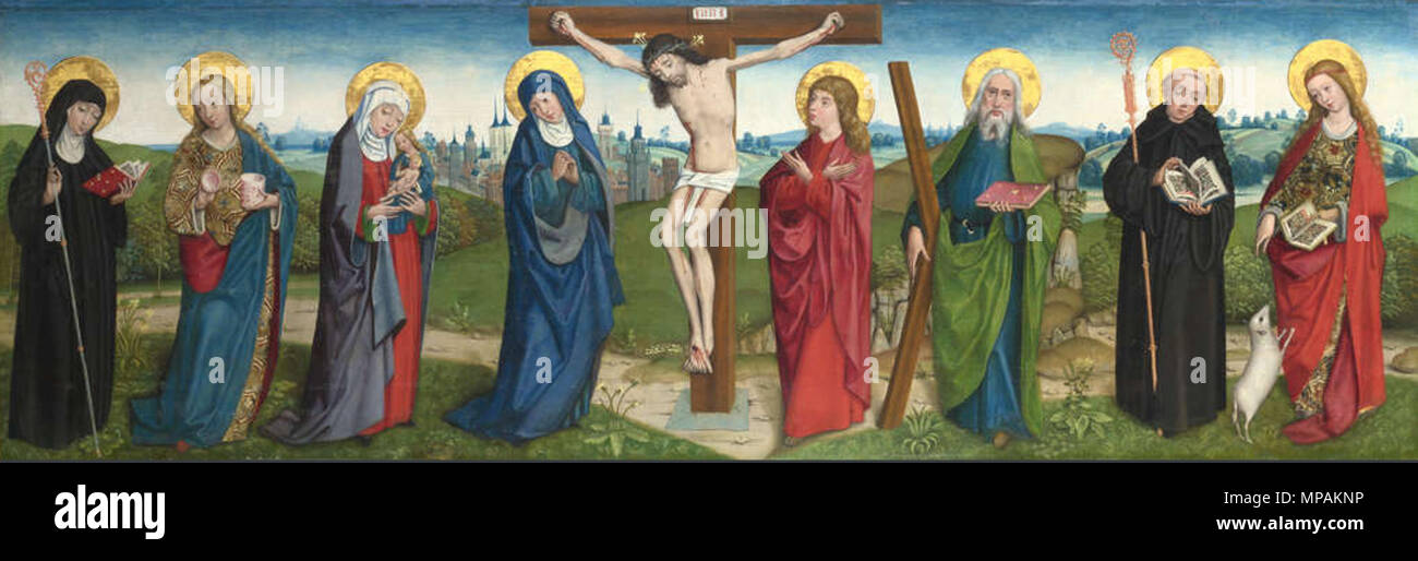Crucifixion with saints -Fotos und -Bildmaterial in hoher Auflösung – Alamy