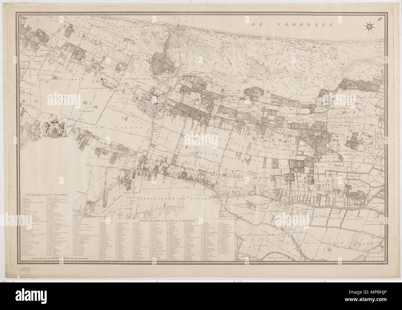 Englisch: Neue Karte von Den Haag und den umliegenden Dörfern und Land ...