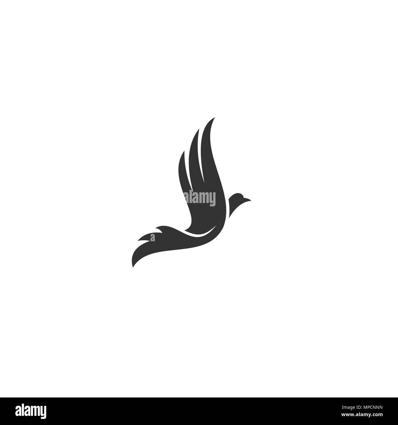 Vogel silhouette Logo, fliegender Vogel logo, Vector Icons Stock ...