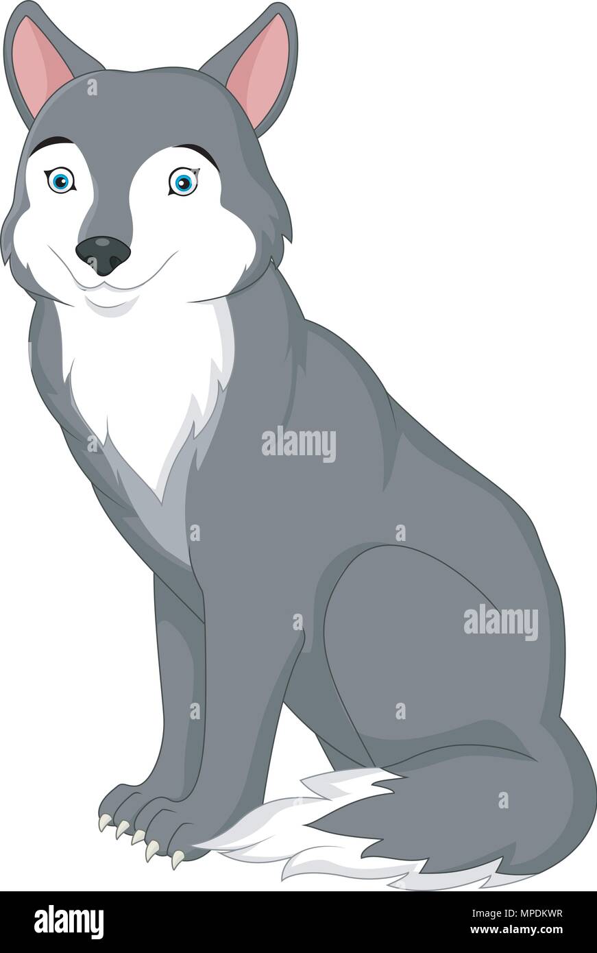 Cartoon wolf Stock-Vektorgrafiken kaufen - Alamy