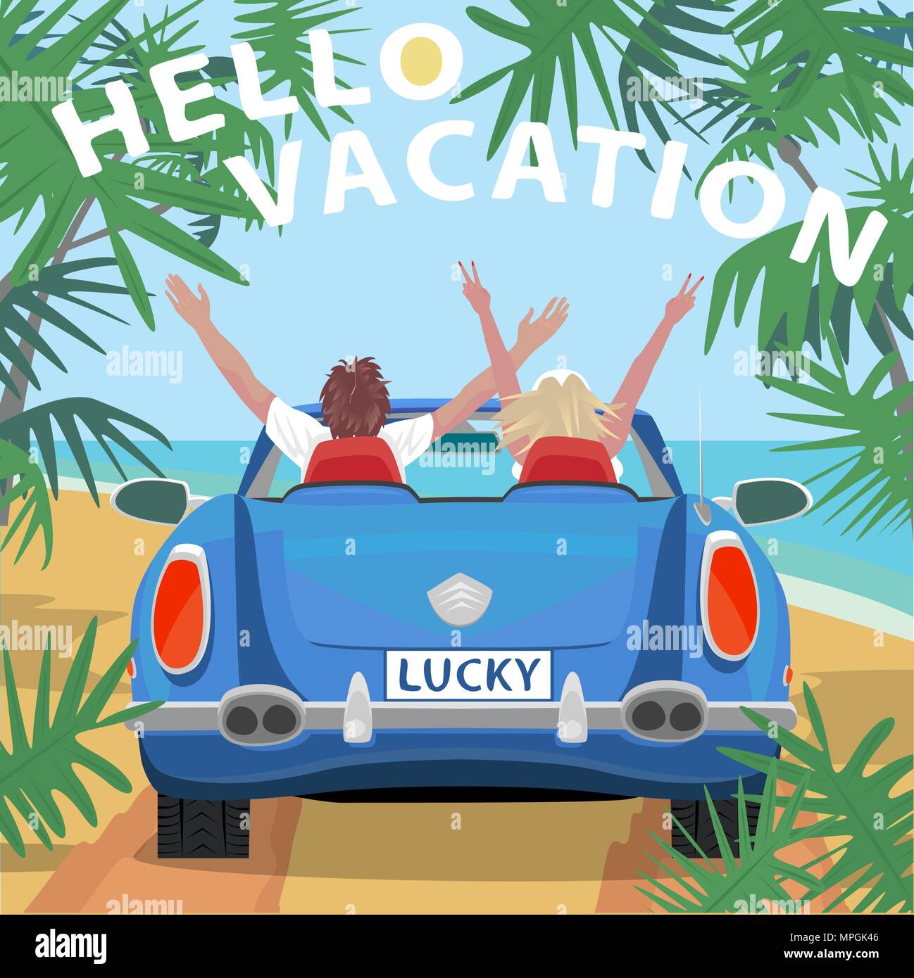 Comic auto urlaub -Fotos und -Bildmaterial in hoher Auflösung – Alamy