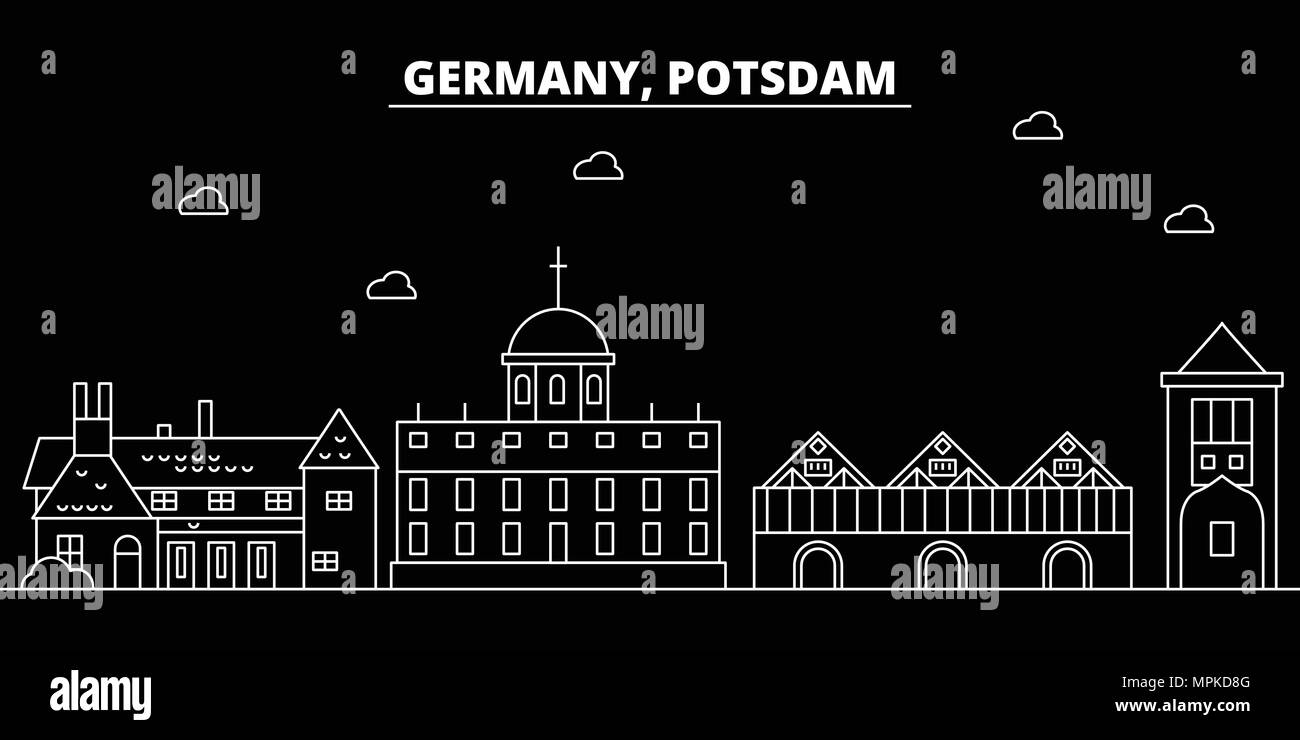 Silhouette potsdam Schwarzweiß-Stockfotos und -bilder - Alamy