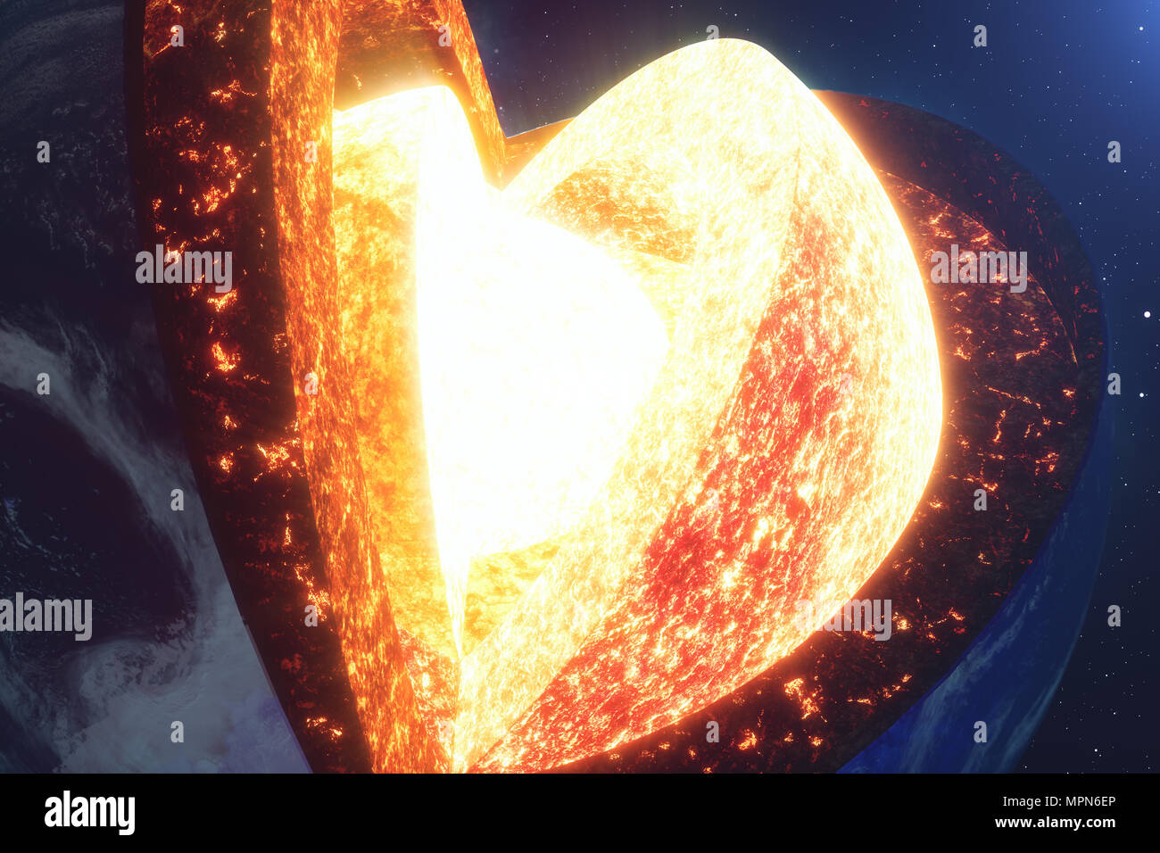 Struktur Kern der Erde. Struktur Schichten der Erde. Die Struktur der ...