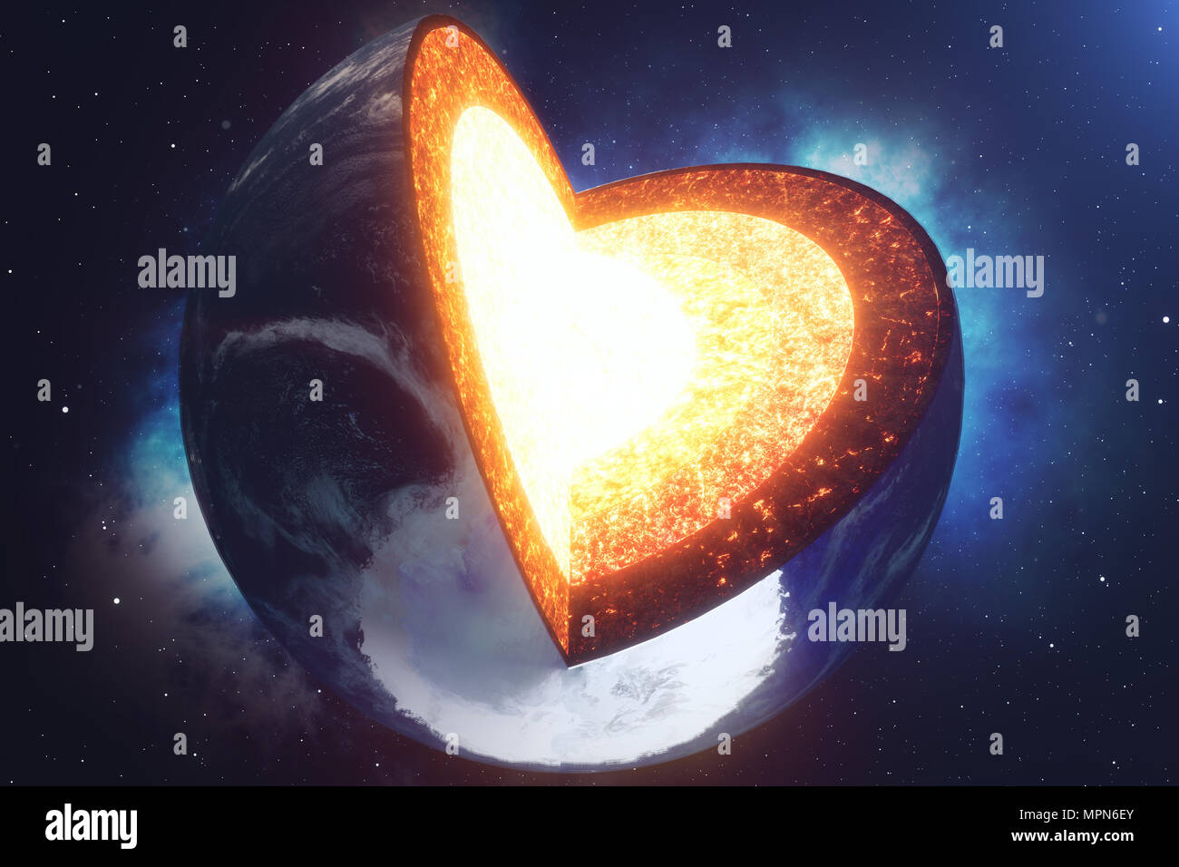 Struktur Kern der Erde. Struktur Schichten der Erde. Die Struktur der ...