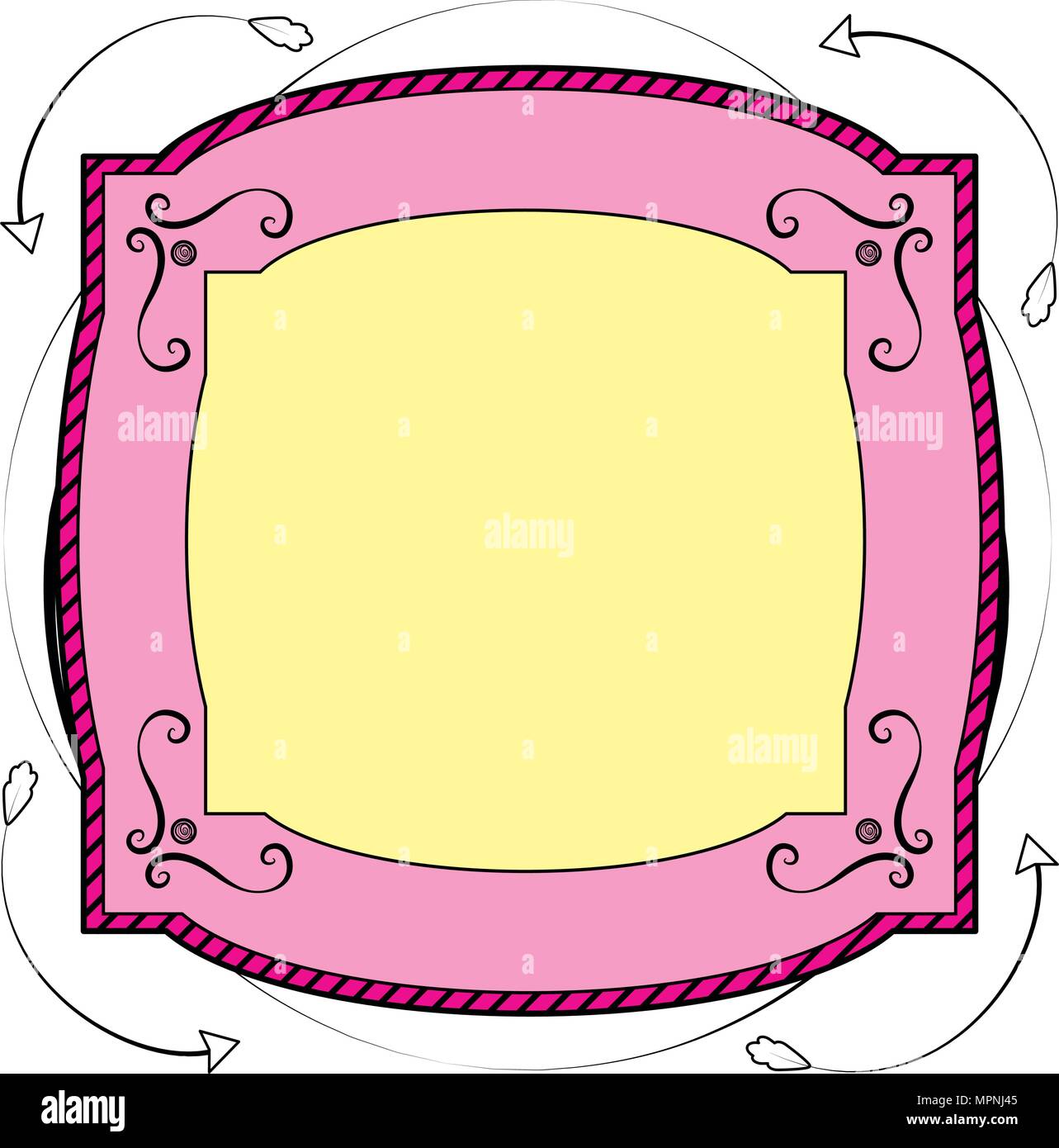 Emblem grafische Form Hand gezeichnet Vector Illustration Stock ...