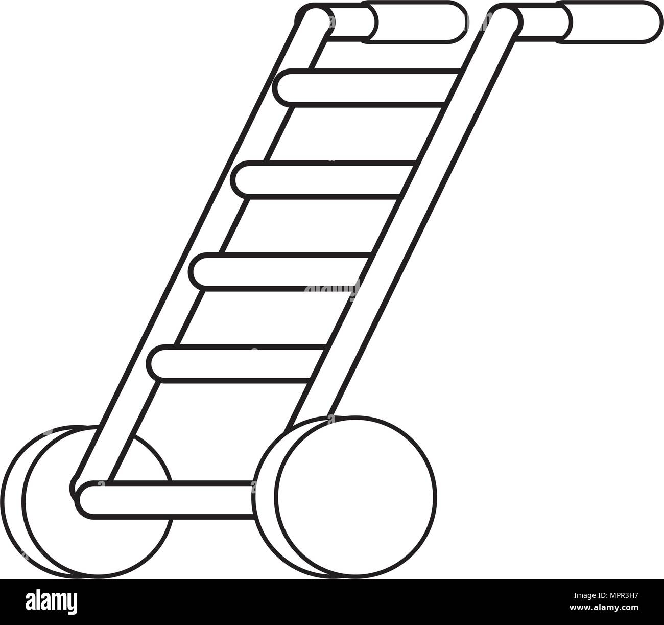 Handwagen Symbol auf weißem Hintergrund, Vector Illustration Stock ...