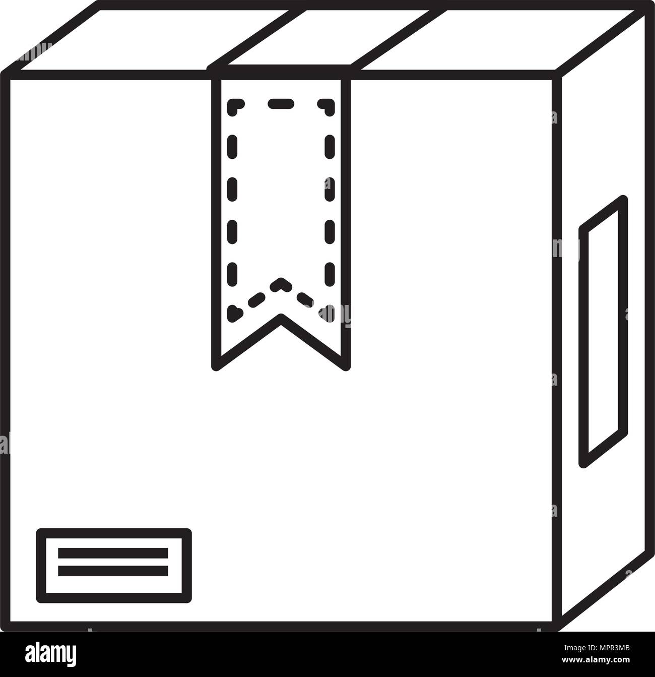 Karton Symbol auf weißem Hintergrund, Vector Illustration Stock ...