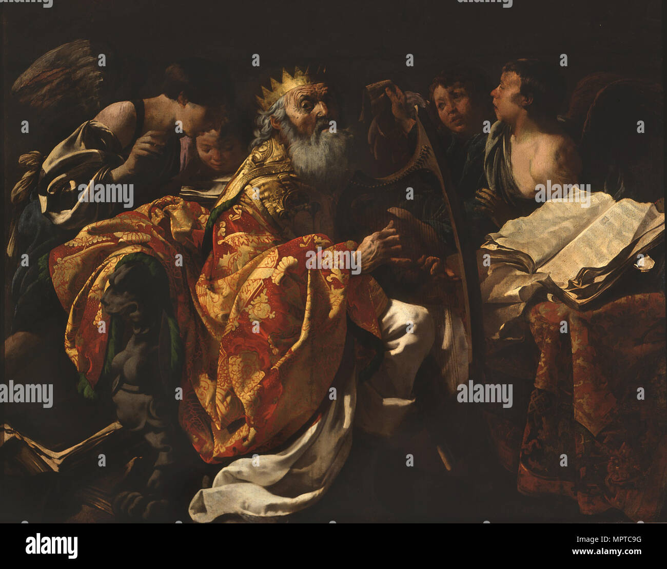 David mit harfe -Fotos und -Bildmaterial in hoher Auflösung – Alamy