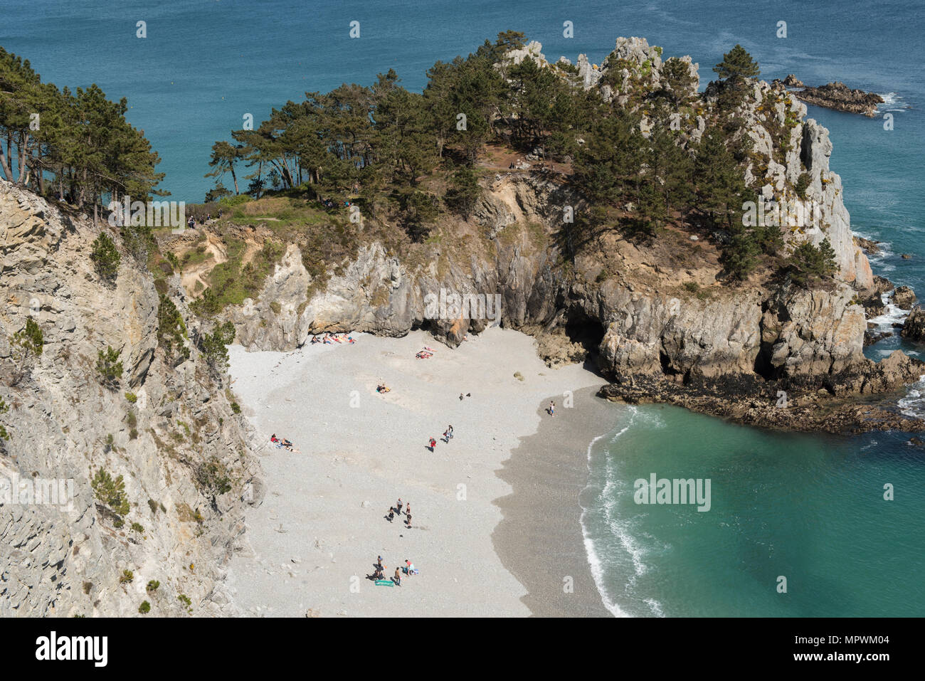 Plage de l'Ile Vierge Strand, Pointe de Saint-Hernot, Halbinsel Crozon ...