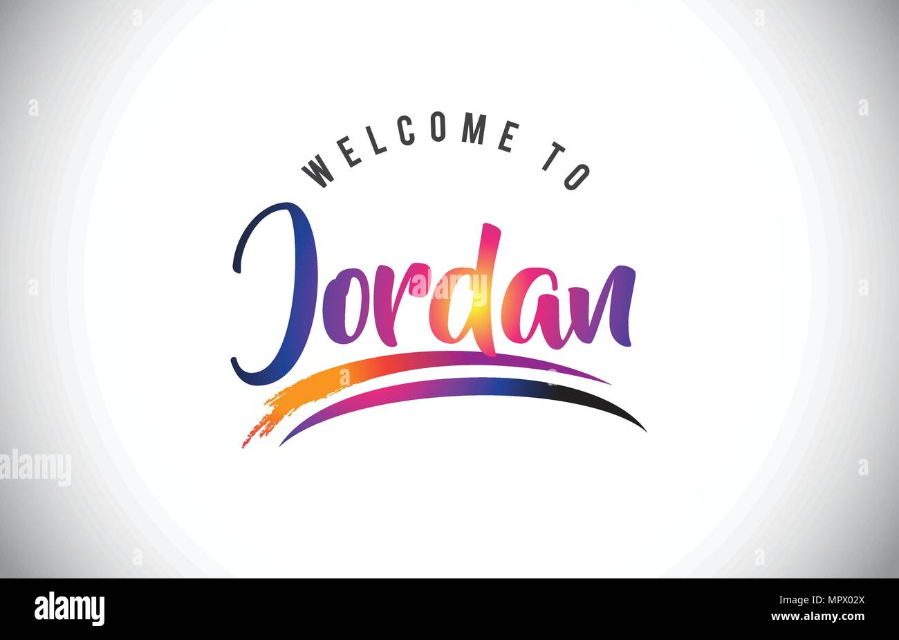 Welcome to jordan sign Stock-Vektorgrafiken kaufen - Alamy