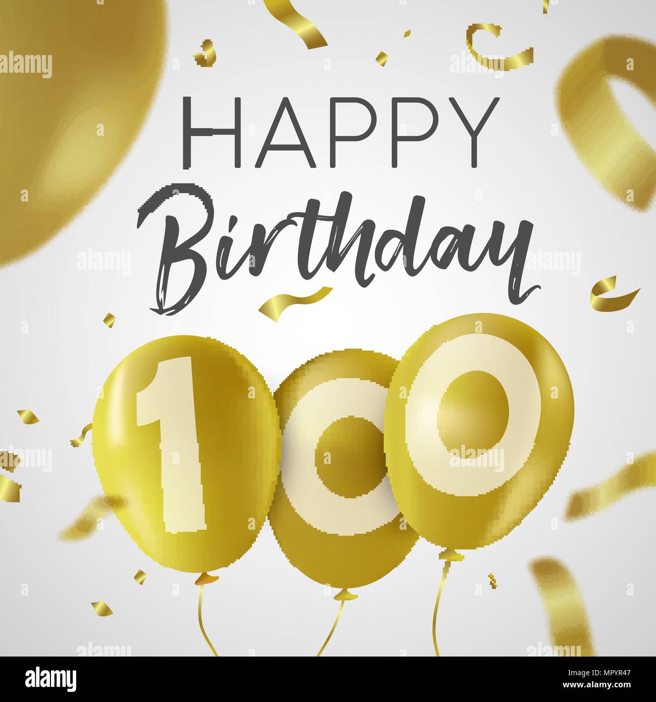 100th birthday card Stock-Vektorgrafiken kaufen - Alamy