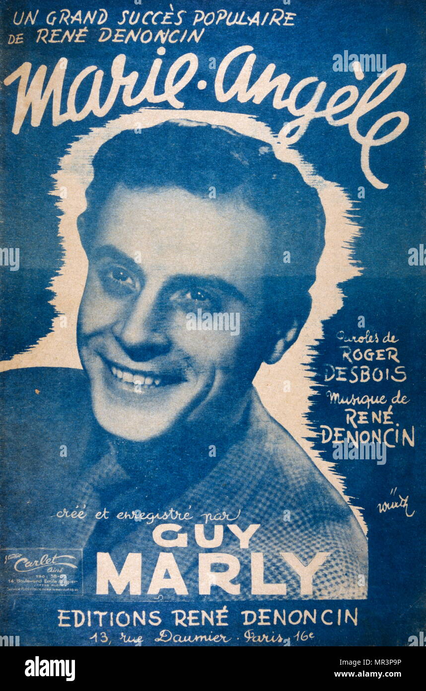 Liederbuch für' Marie Engel' ca. 1950. gesungen von französischer ...