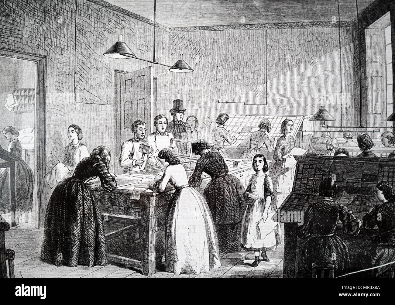 Abbildung: Darstellung der Viktorianischen Presse, im Jahr 1860 ...