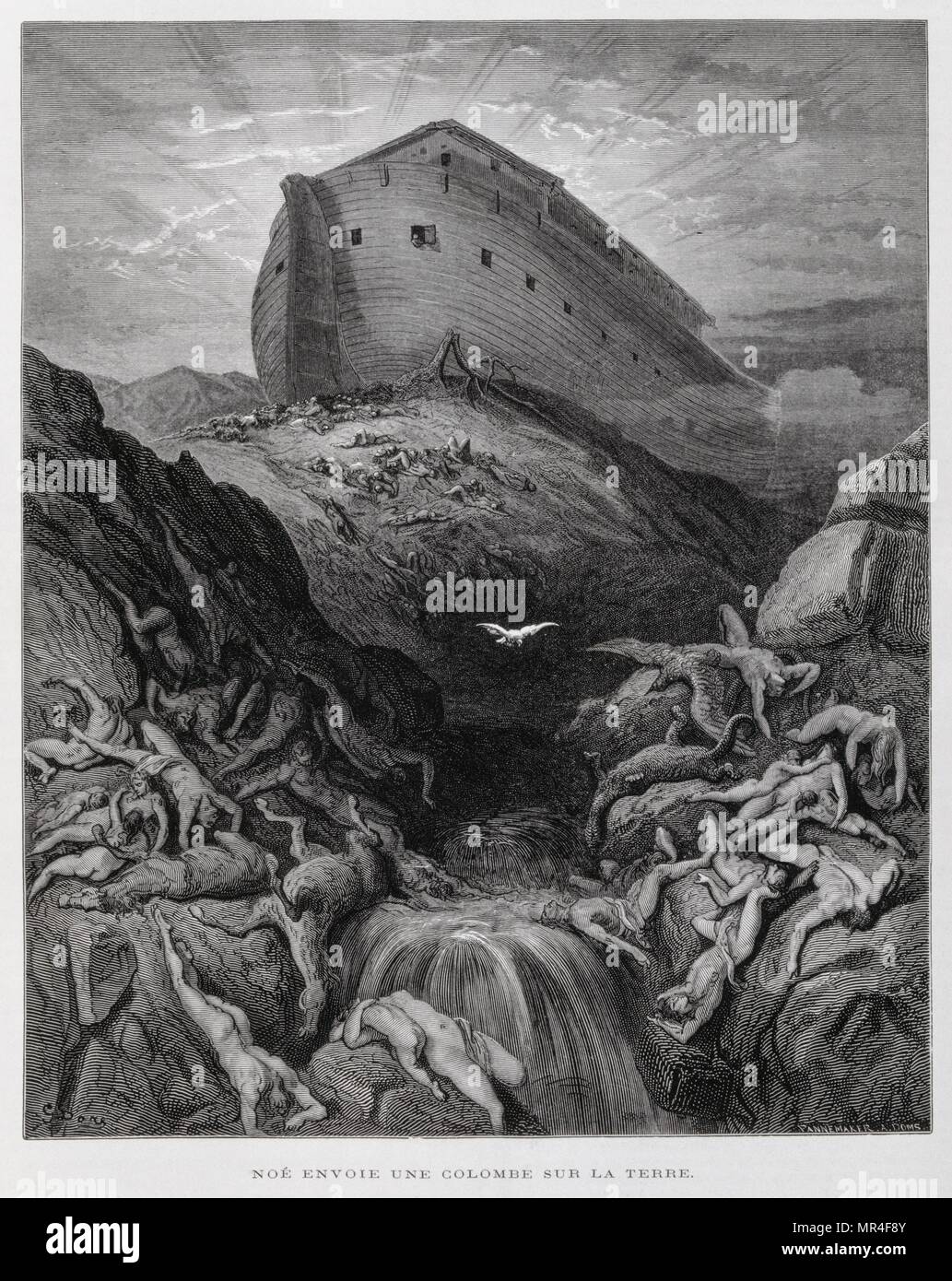 Sendet Noah eine Taube aus der Arche trockenes Land nach der Sintflut ...