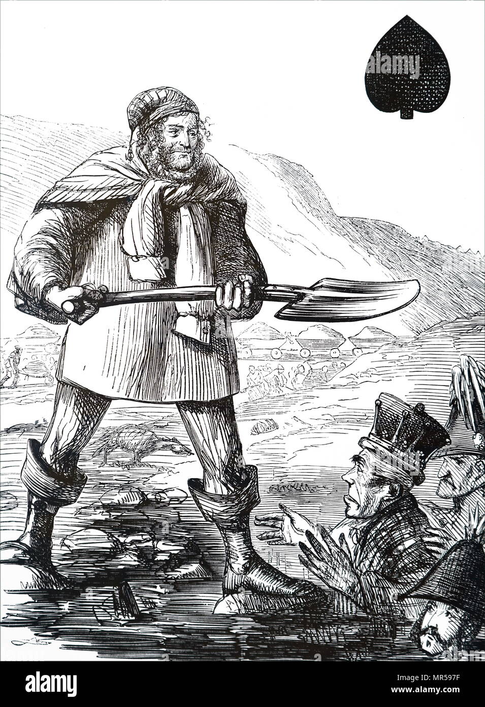 Abbildung: Darstellung navvies Arbeiten an der Balaklawa Bahnstrecke ...