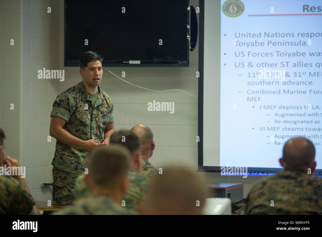 US Marine Corps Unteroffizier Rory W. Lange, Intelligenz-Spezialist ...