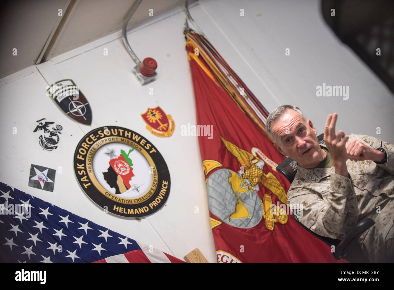 US Marine Corps General Joseph F. Dunford, Jr., Vorsitzender der Joint Chiefs Of Staff, spricht ...