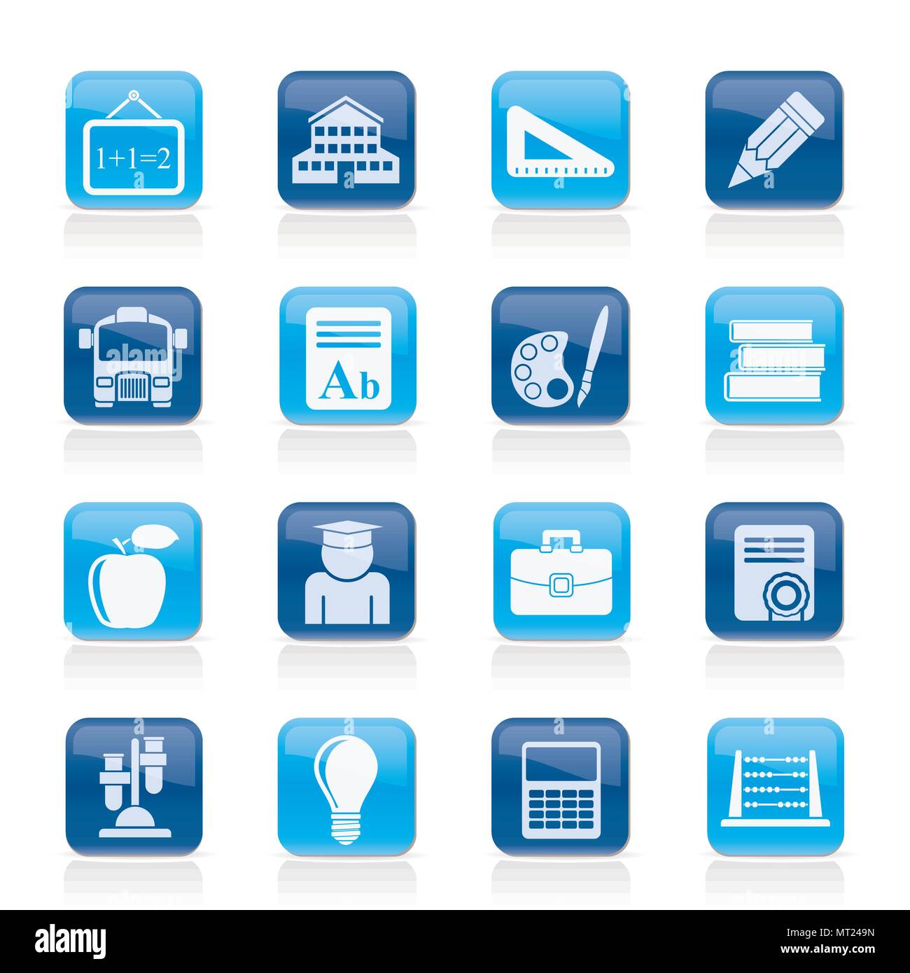 Schule und Bildung Ikonen - Vektor Icon-set Stock-Vektorgrafik - Alamy