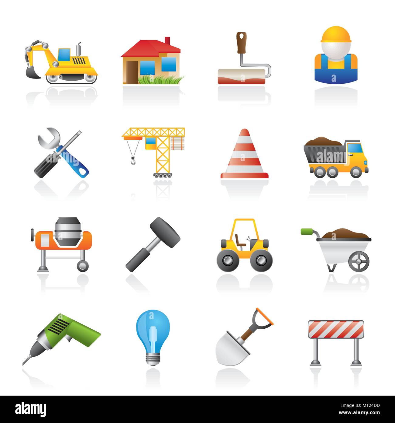 Bau- und Symbole - Vektor Icon Set Stock-Vektorgrafik - Alamy