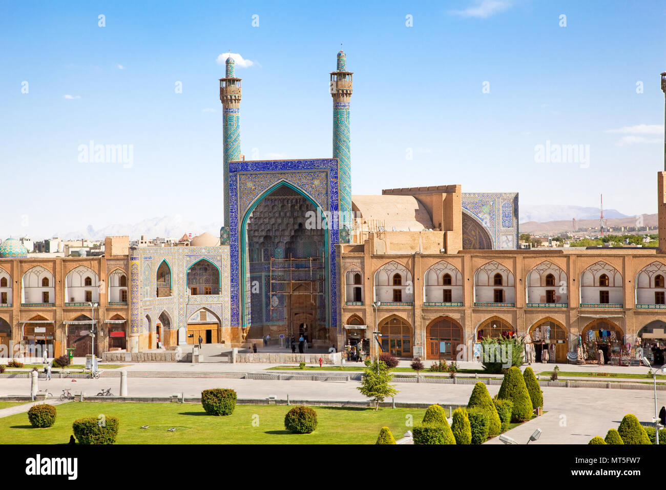 Schöne Jame Abbasi Moschee auf Naqsh-i Jahan Square, Esfahan, Isfahan ...
