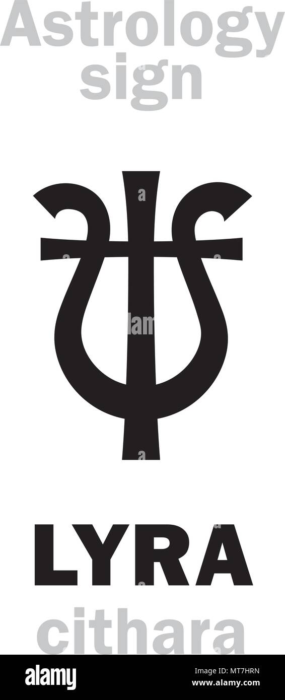 Astrologie Alphabet: LYRA (kithara/Gitarre), astronomische ...