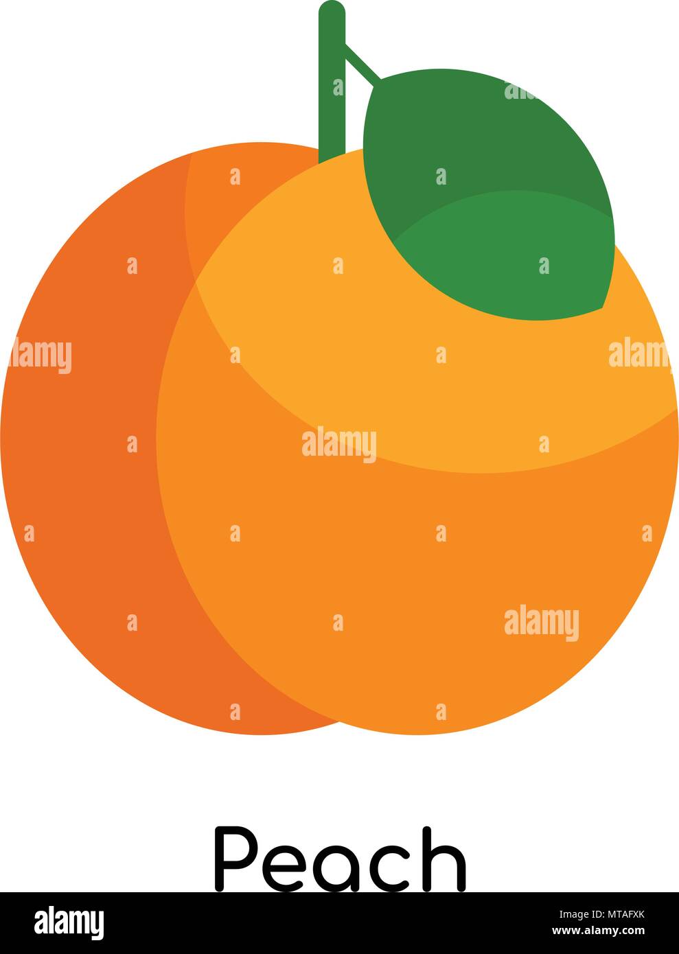 Pfirsich Symbol auf weißem Hintergrund für Ihre Web- und mobile App ...