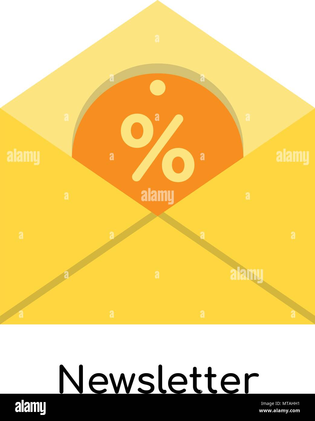 Newsletter Symbol auf weißem Hintergrund für Ihre Web- und mobile App ...