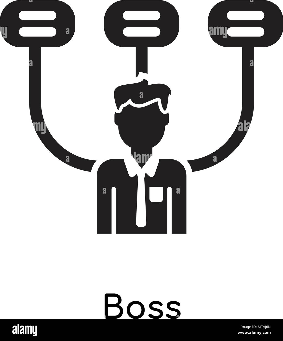 Boss Symbol auf weißem Hintergrund für Ihre Web- und mobile App Design ...