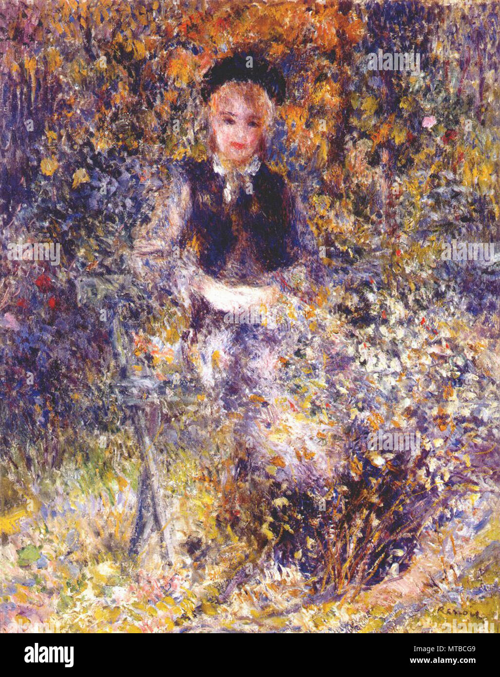 Mädchen malen auf der bank -Fotos und -Bildmaterial in hoher Auflösung ...