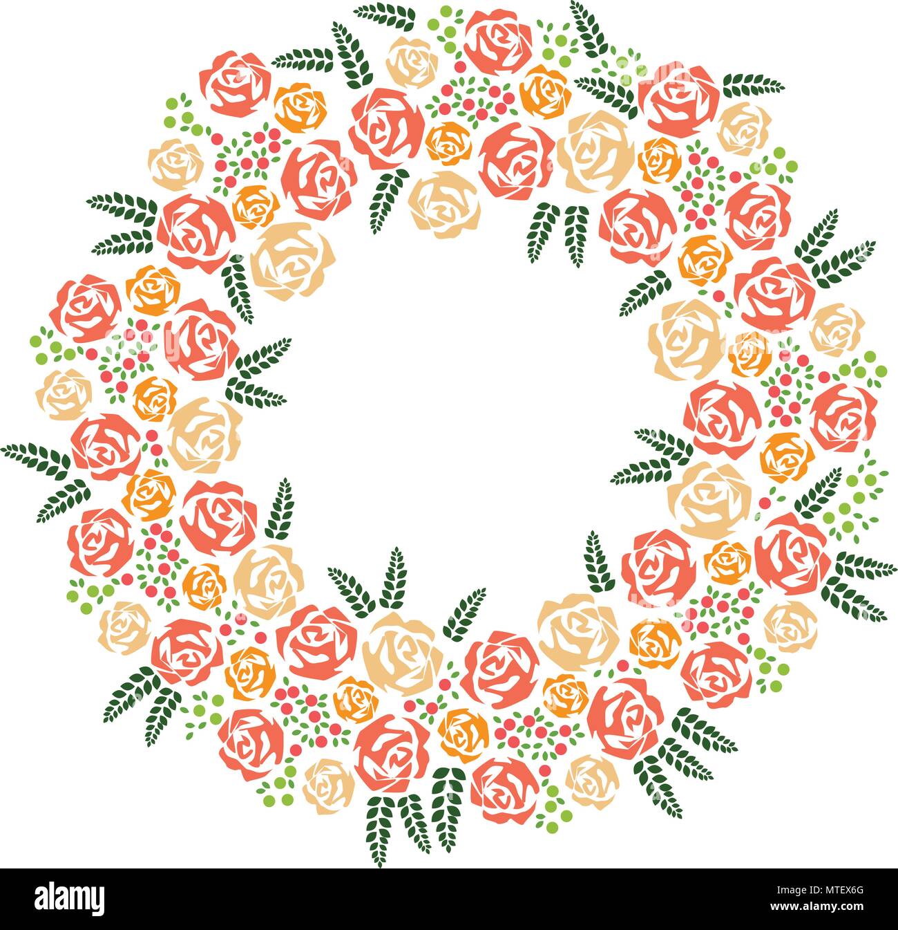 Kranz rosen Stock-Vektorgrafiken kaufen - Alamy