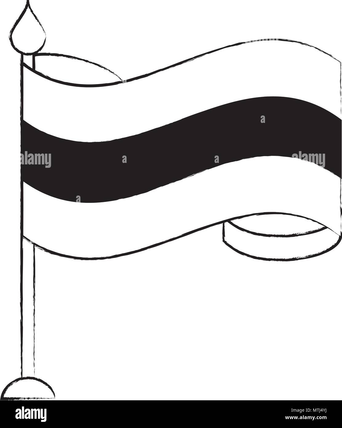 Deutsche Fahne Symbol auf weißem Hintergrund, Vector Illustration Stock ...