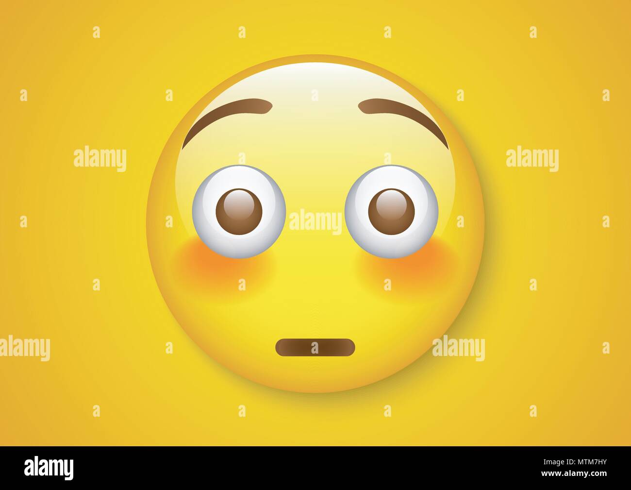 Vektor Design von emoticon Ausdruck peinlich Gesicht Stock-Vektorgrafik ...