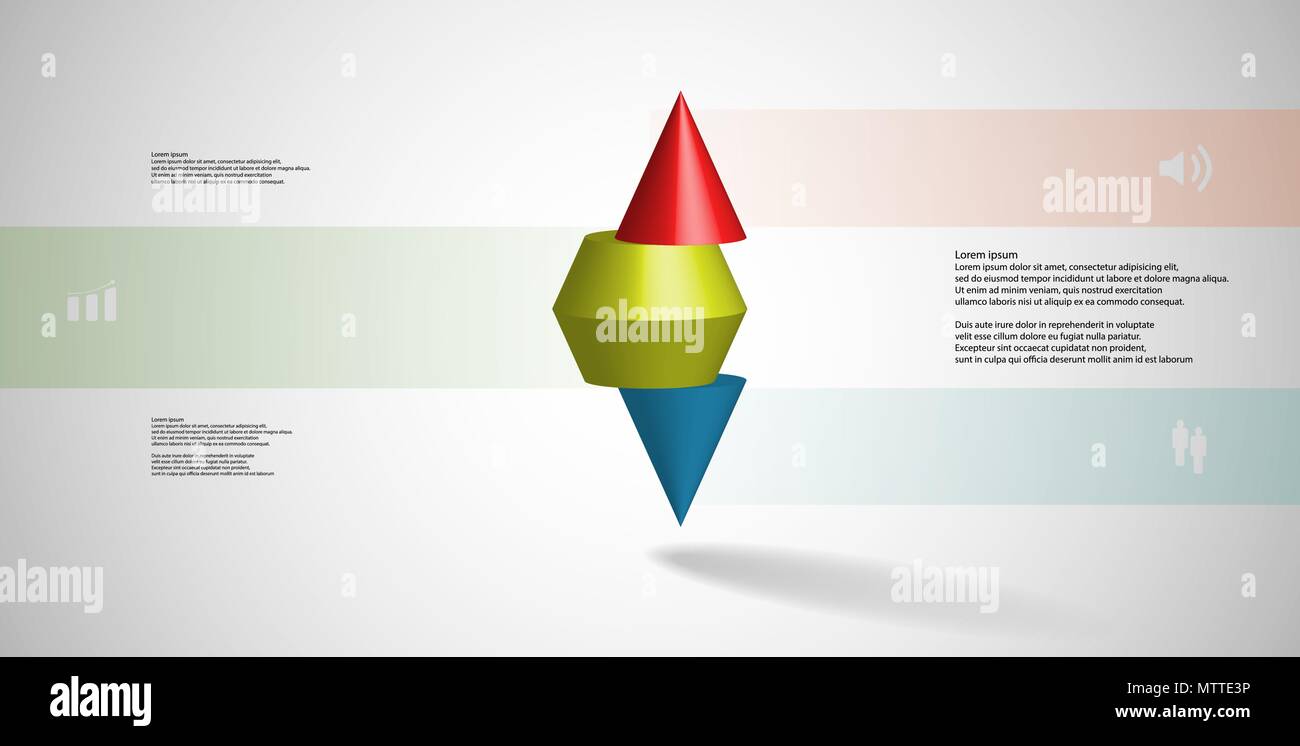 3D-Illustration Infografik Vorlage mit dem Motiv des Horizontal ...