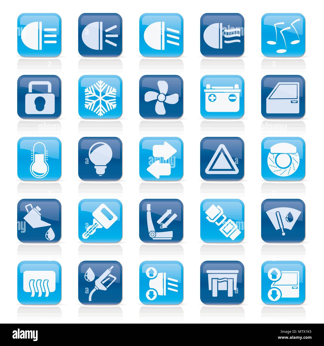 Auto-Zeichen und Symbole - Vektor Icon Set Stock-Vektorgrafik - Alamy