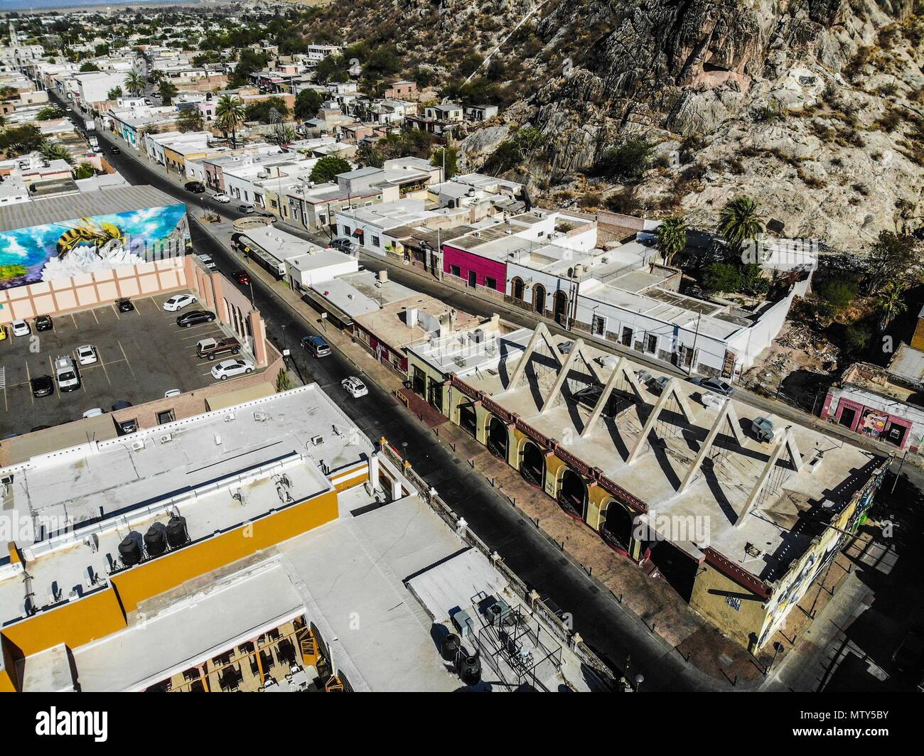 Vista aérea de la colonia Centro o Centro Histórico de Hermosillo ...