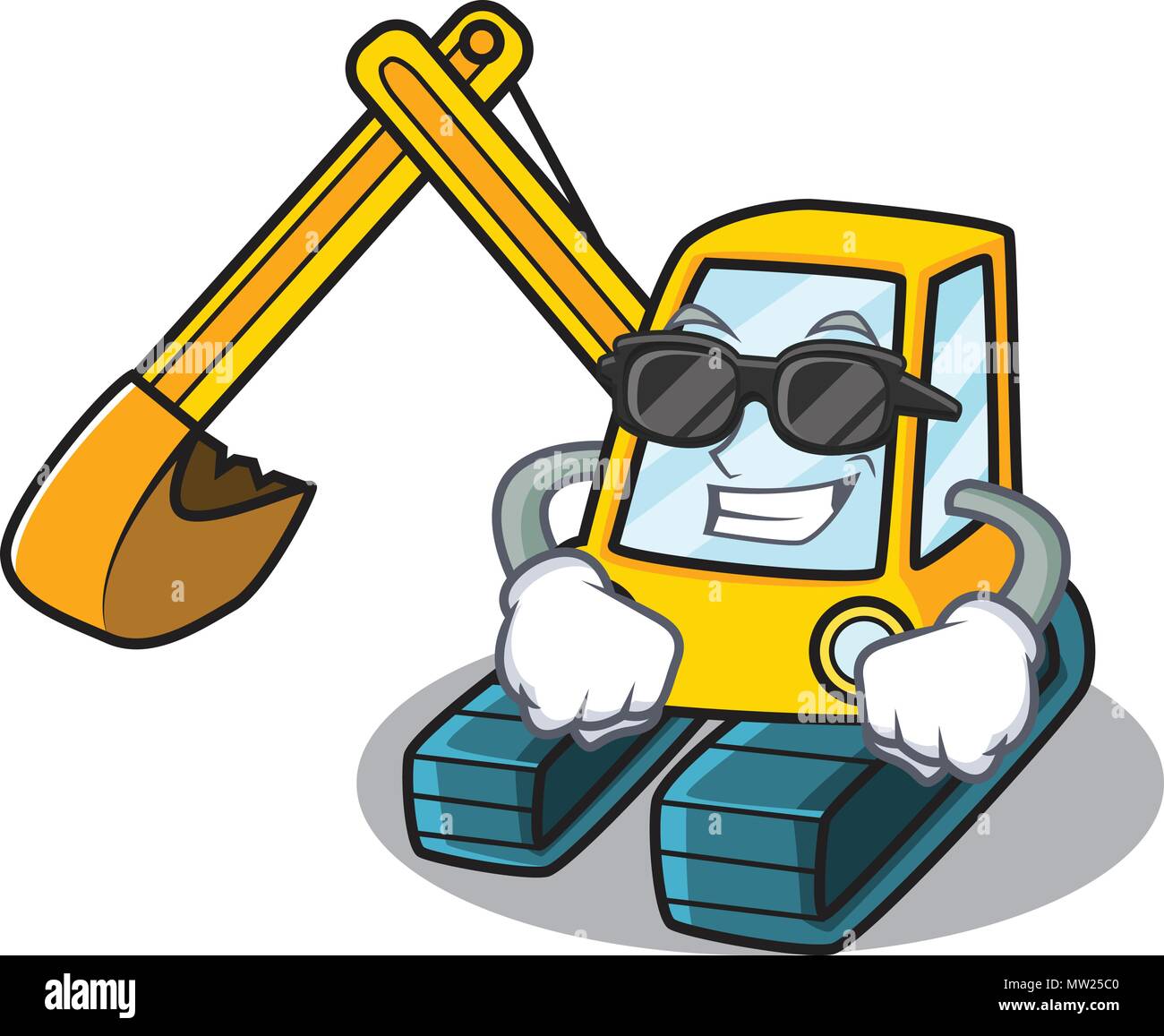 Bagger maskottchen cartoon stil -Fotos und -Bildmaterial in hoher ...