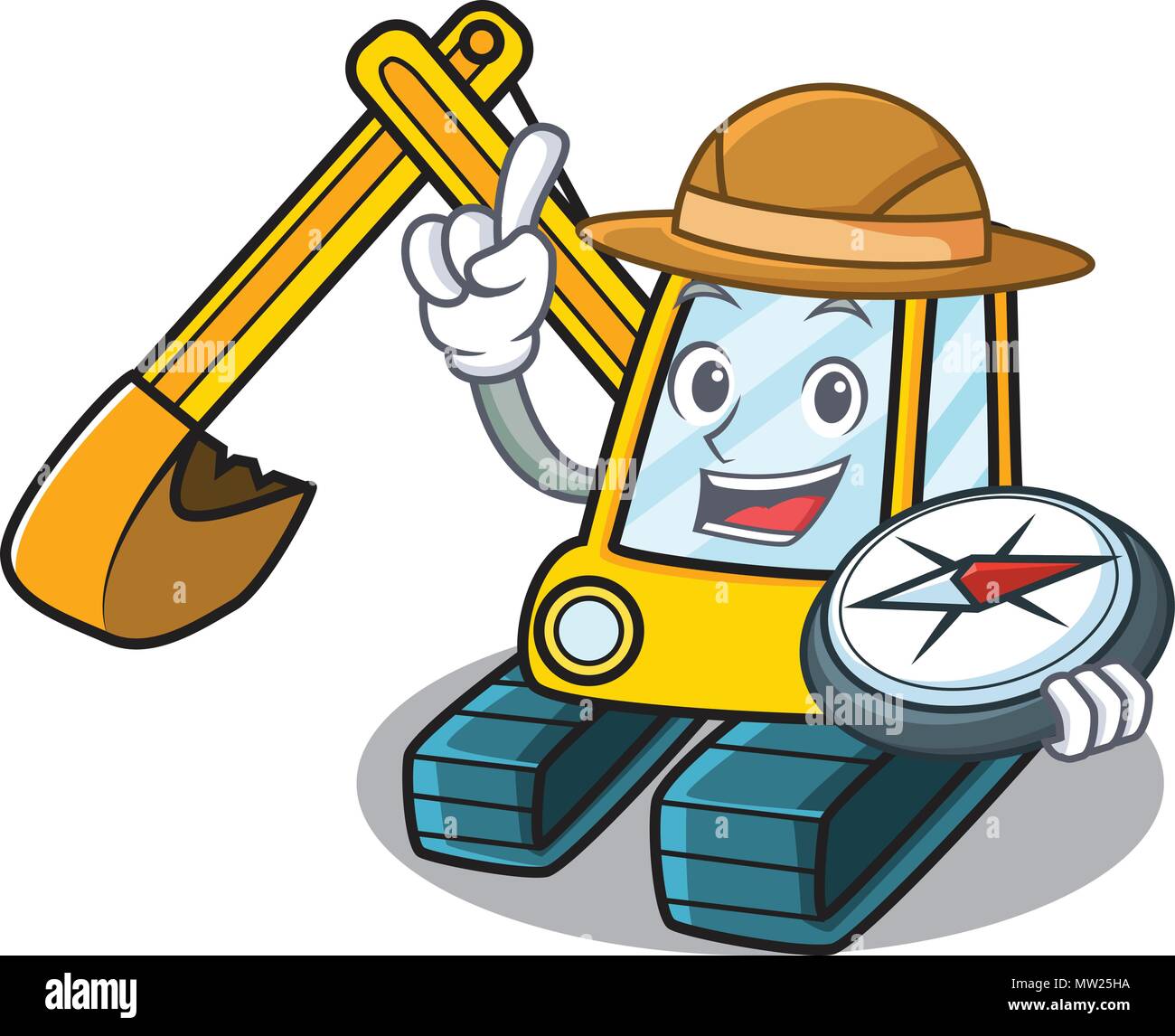 Bagger maskottchen cartoon stil -Fotos und -Bildmaterial in hoher ...