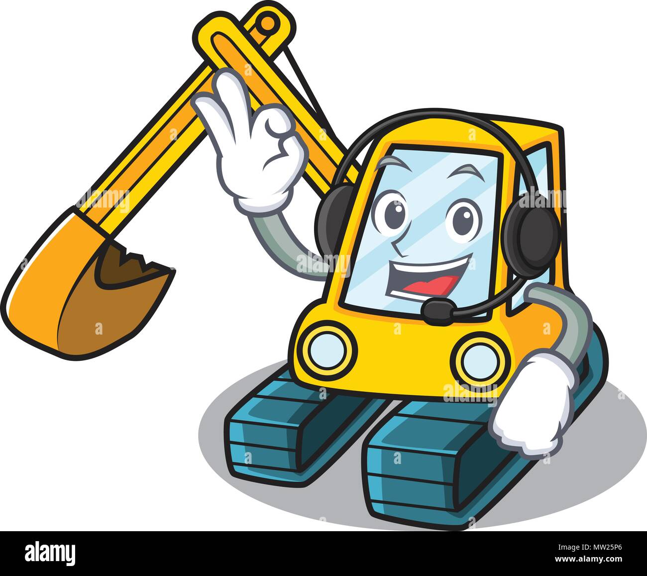 Bagger maskottchen cartoon stil -Fotos und -Bildmaterial in hoher ...