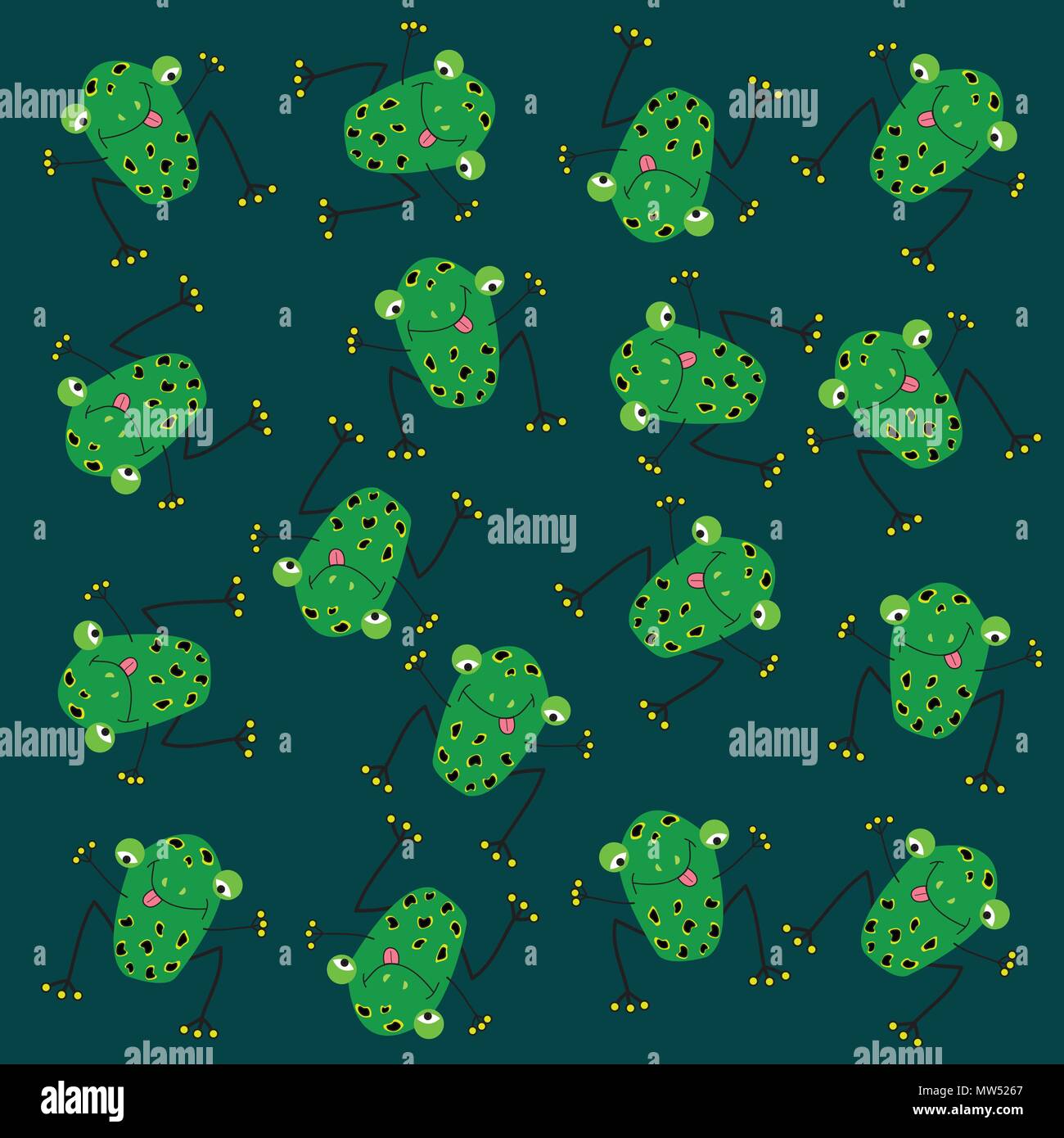 Frosch Muster Vector Illustration Stock-Vektorgrafik - Alamy
