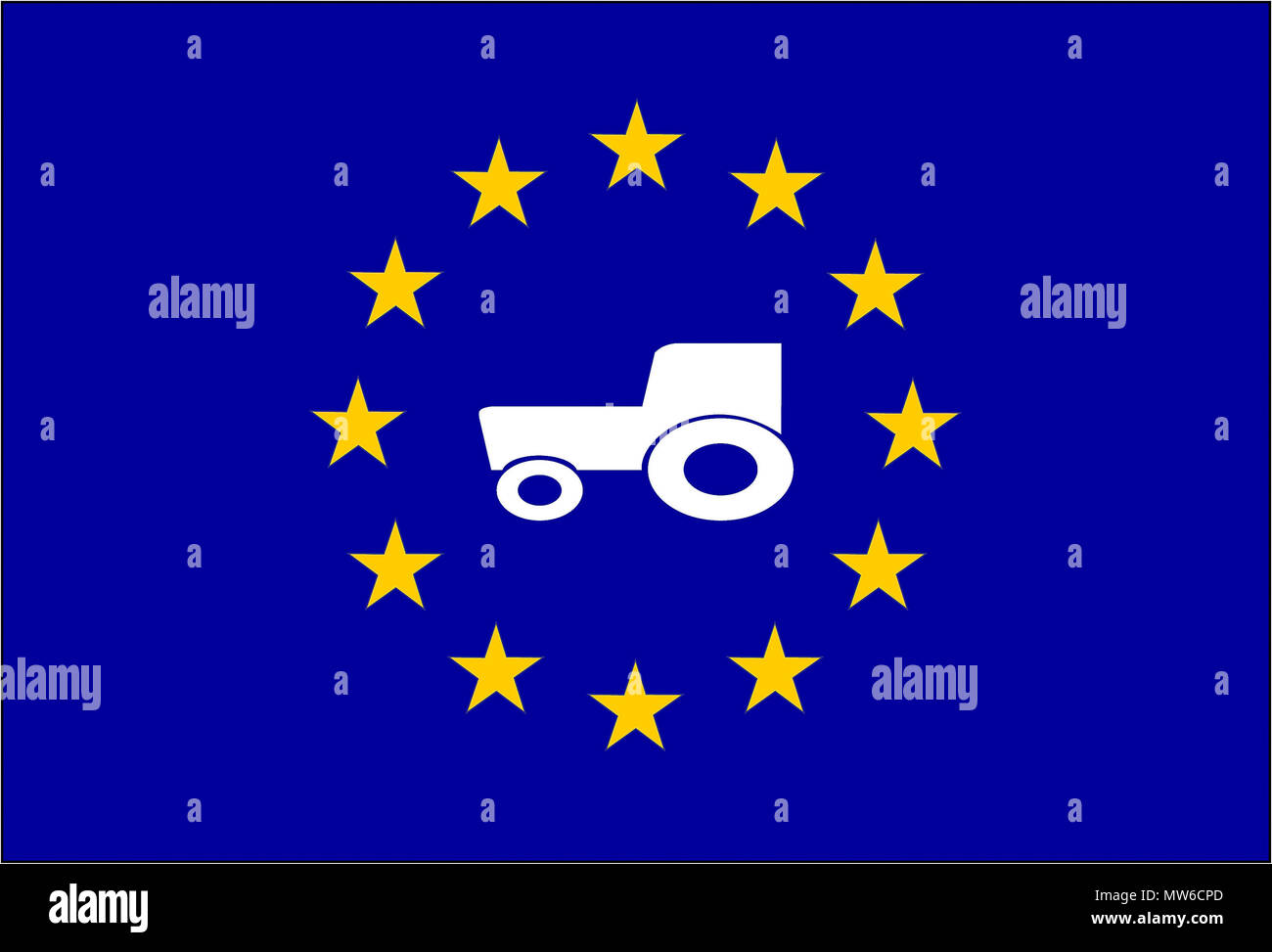 Traktor als Symbol für die Gemeinsame Agrarpolitik in Europa ... Traktor als Symbol für die Gemeinsame Agrarpolitik in Europa ...