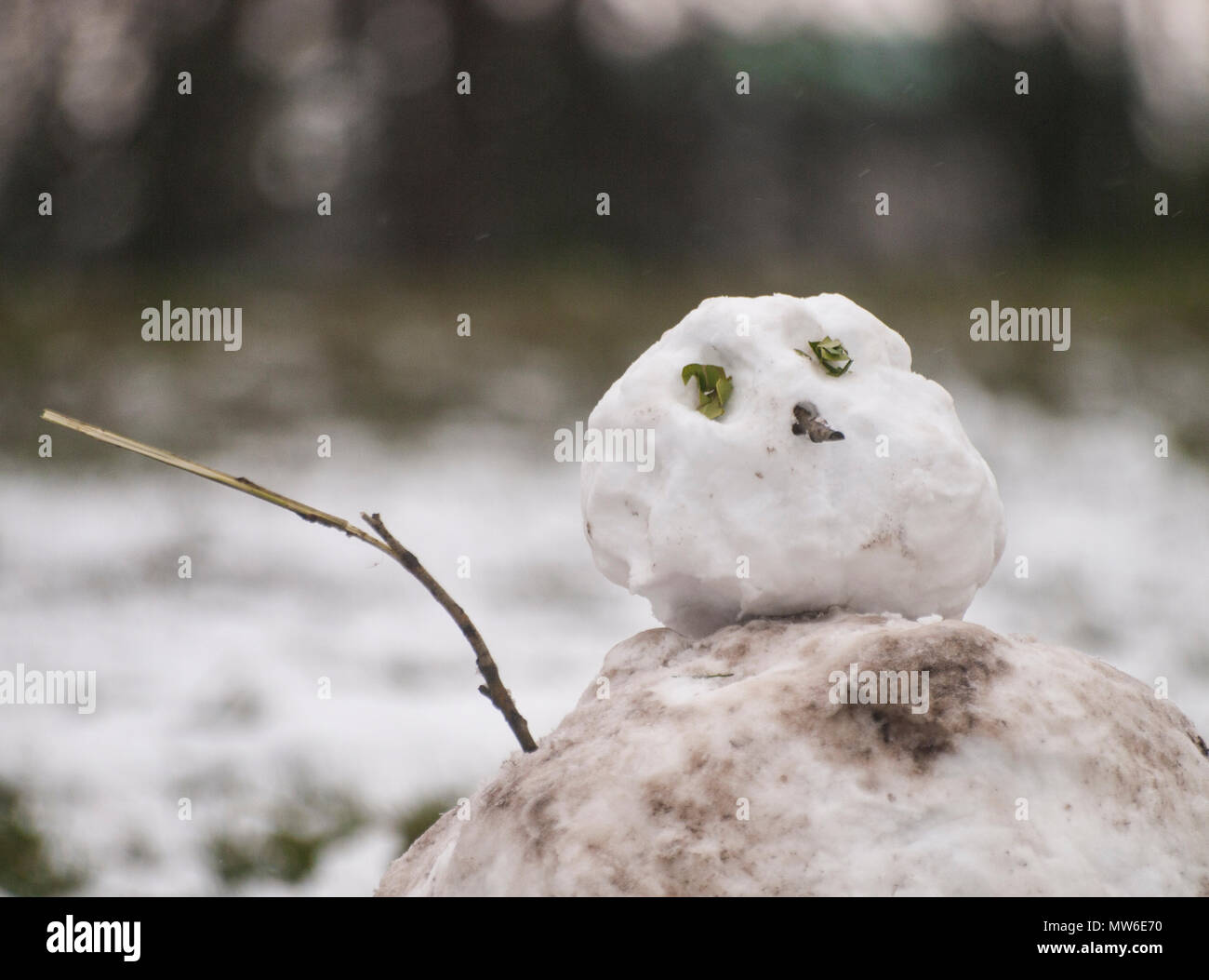 Snow melting snowman -Fotos und -Bildmaterial in hoher Auflösung – Alamy
