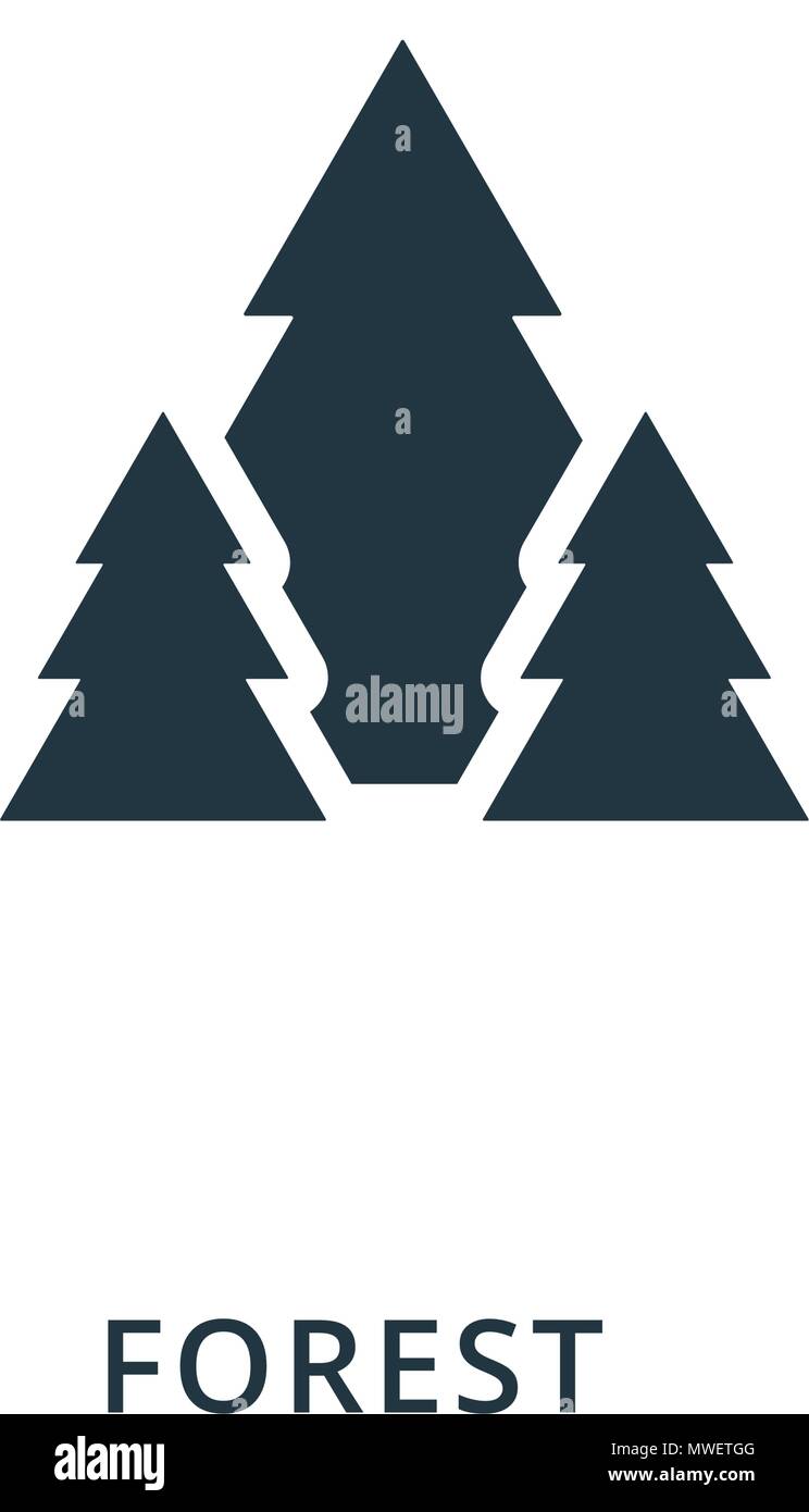 Wald Symbol. Flat Style Icon Design. UI. Abbildung: Wald Symbol ...