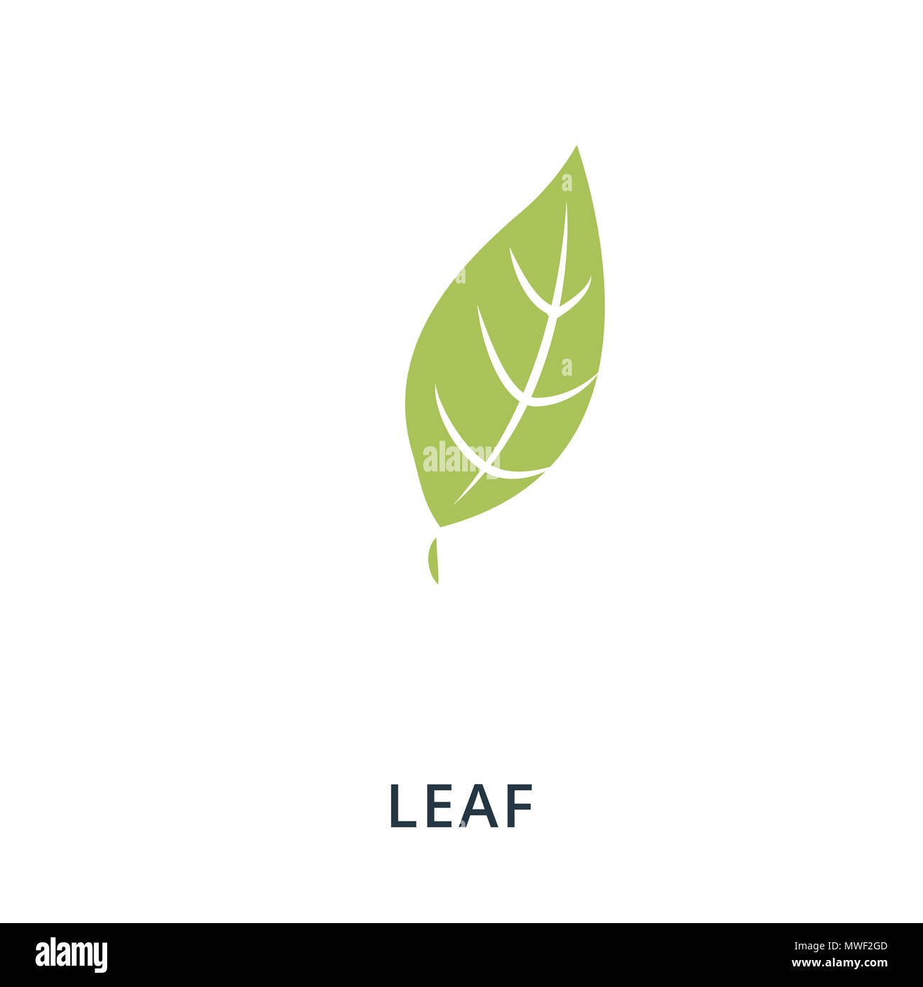 Blatt Symbol. Flat Style Icon Design. UI. Abbildung: Blatt Symbol ...