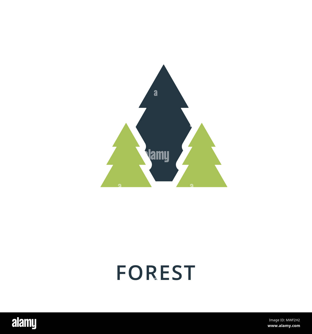 Wald Symbol. Flat Style Icon Design. UI. Abbildung: Wald Symbol ...