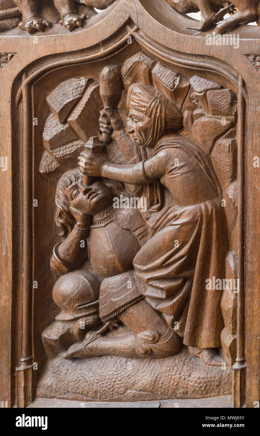 Konstanz, Münster, Chorgestühl, Bildhauer Heinrich Yselin und Simon ...