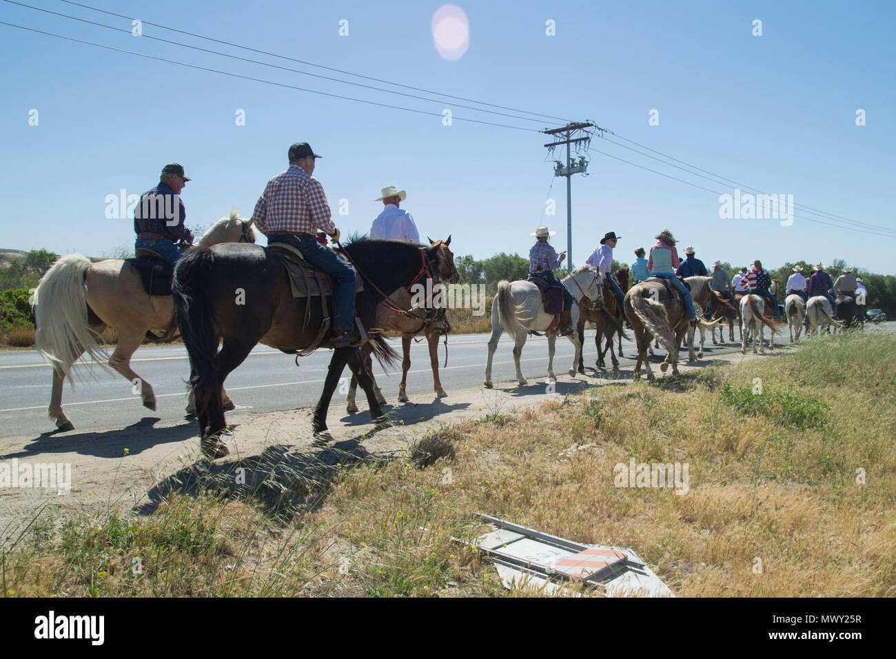 Reiter mit Marine Corps Community Services, De Anza und Portola Ansatz die erste Rast bei einem ...