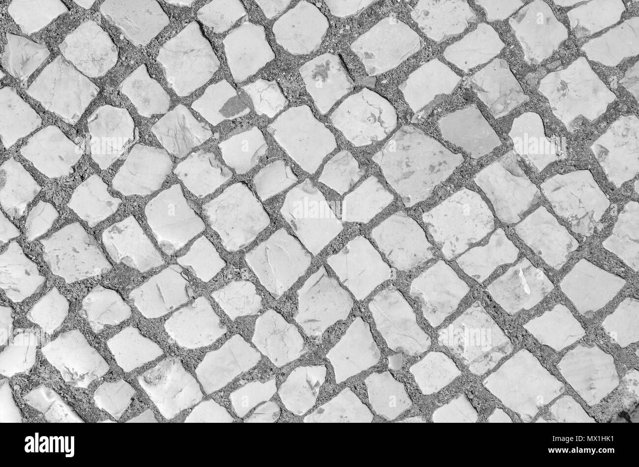 Pflasterstein pflaster lissabon Schwarzweiß-Stockfotos und -bilder - Alamy